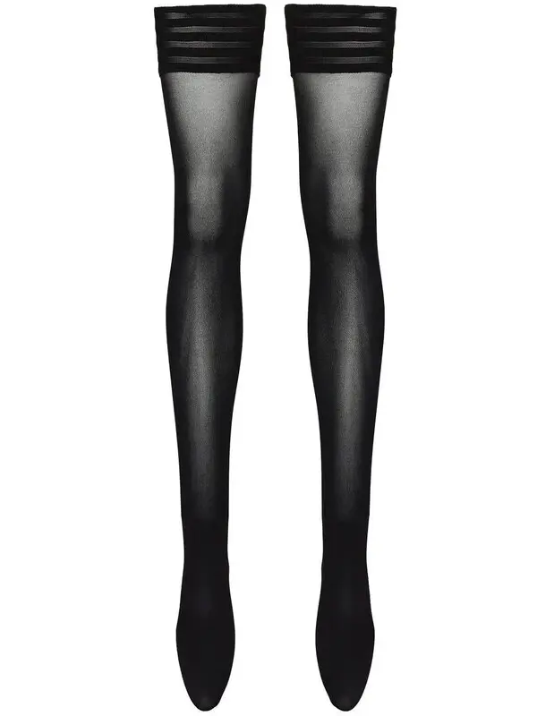 Wolford Velvet De Luxe 50 Stay Up Stockings - Black