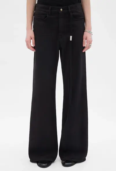 ANN DEMEULEMEESTER Genoveva 5 Pockets Relaxed Flared Trousers Denim