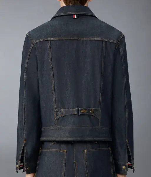 Thom Browne Backstrap Utility Jacket In Japanese Selvedge Denim