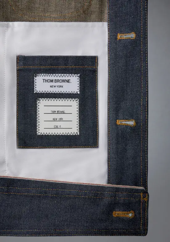 Thom Browne Backstrap Utility Jacket In Japanese Selvedge Denim