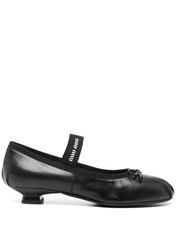 Miu Miu Logo Intarsia Ballet Flats