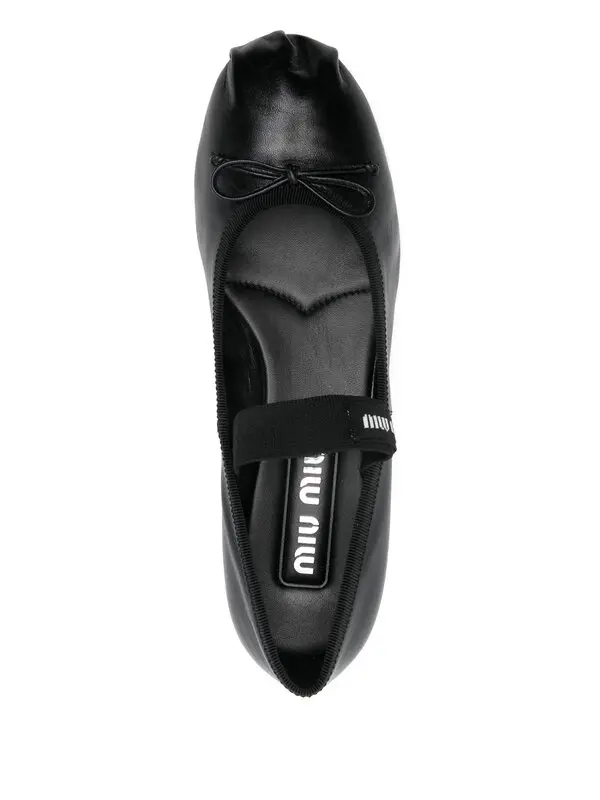 Miu Miu Logo Intarsia Ballet Flats