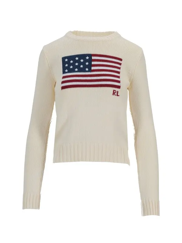Ralph Lauren Cotton American Flag Sweater