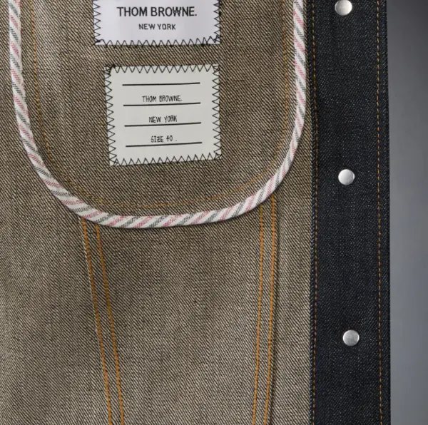 Thom Browne Shrunken Fit Denim Jacket In Japanese Selvedge Denim