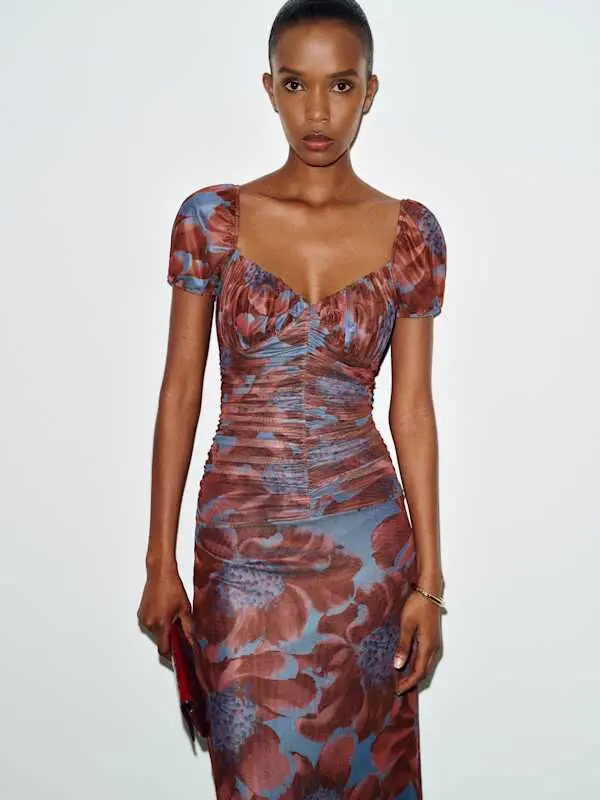 REFORMATION Lisbon Mesh Knit Dress