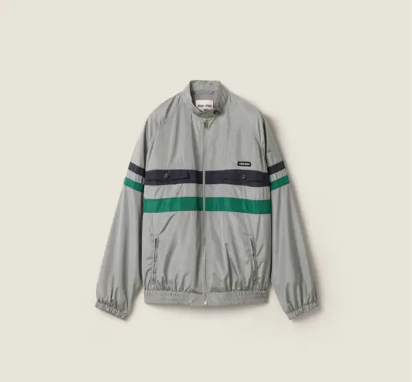 Miu Miu Silk Technical Jacket - Piombo