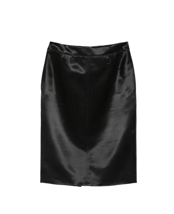 Saint Laurent Jupe Base Js44 Skirt With Slit