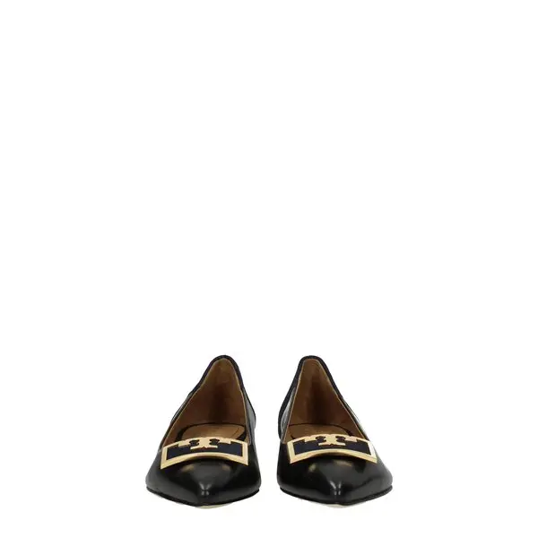 Tory Burch Leather Ballet Flats Black