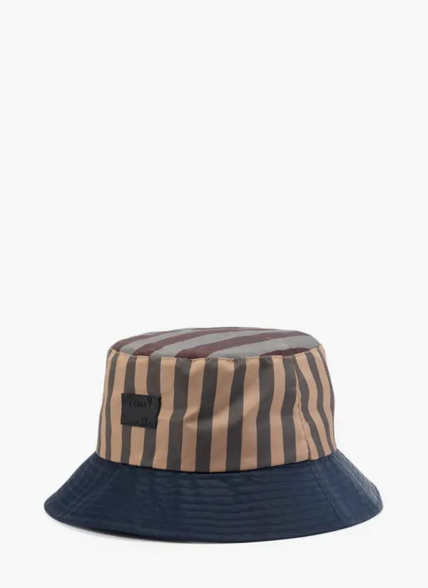 Paul Smith Bucket Hat With Striped Pattern - Navy