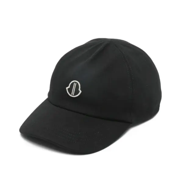 MONCLER + RICK OWENS Moncler Baseball Cap With Embroidered Logo - Black