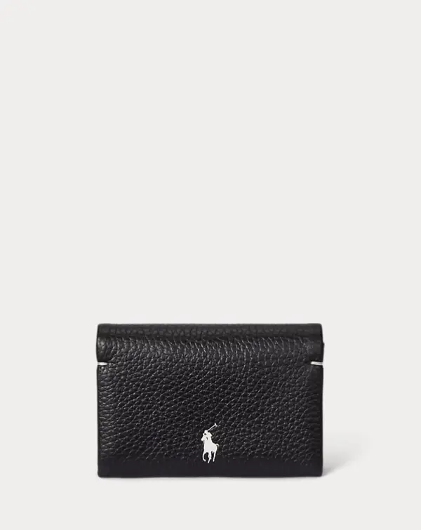 Ralph Lauren Ply Flp Cc Card Case Small - Black
