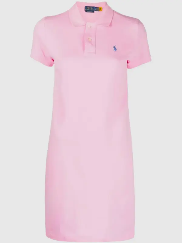 Ralph Lauren Polo Shirt Dress Short Sleeve - Pink