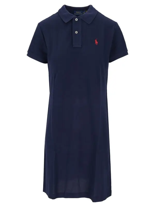 Ralph Lauren Short Sleeve Polo Shirt Dress - Blue