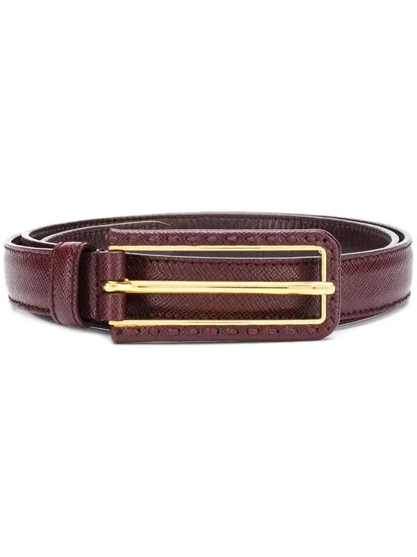 Prada Brown Logo Belt
