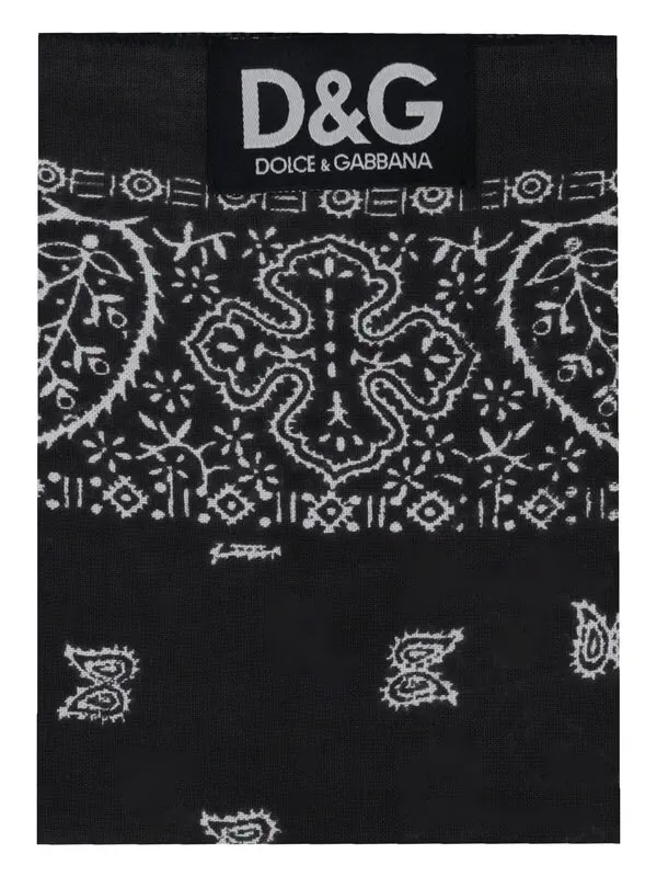 Dolce & Gabbana Paisley Print Square Scarf