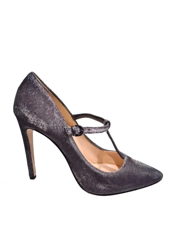 LA ROSE Lurex Pointed Pumps