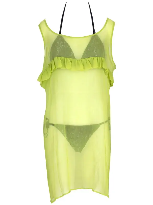 LA ROSE Silk Long Dress With Ruffles