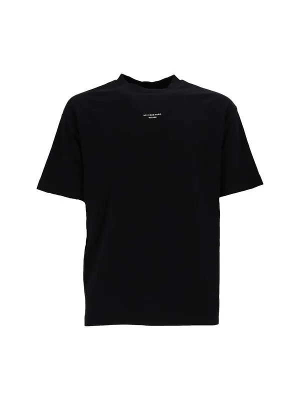 DR�LE DE MONSIEUR Black Classic Slogan T Shirt