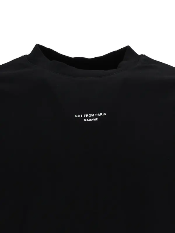 DR�LE DE MONSIEUR Black Classic Slogan T Shirt