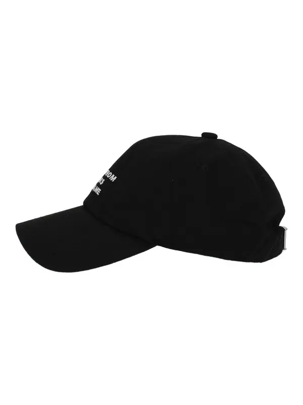 DR�LE DE MONSIEUR Drôle De Monsieur Black Baseball Cap With Slogan