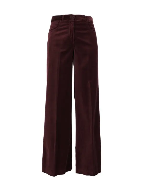 Aspesi Wide Leg Corduroy Trousers - Red