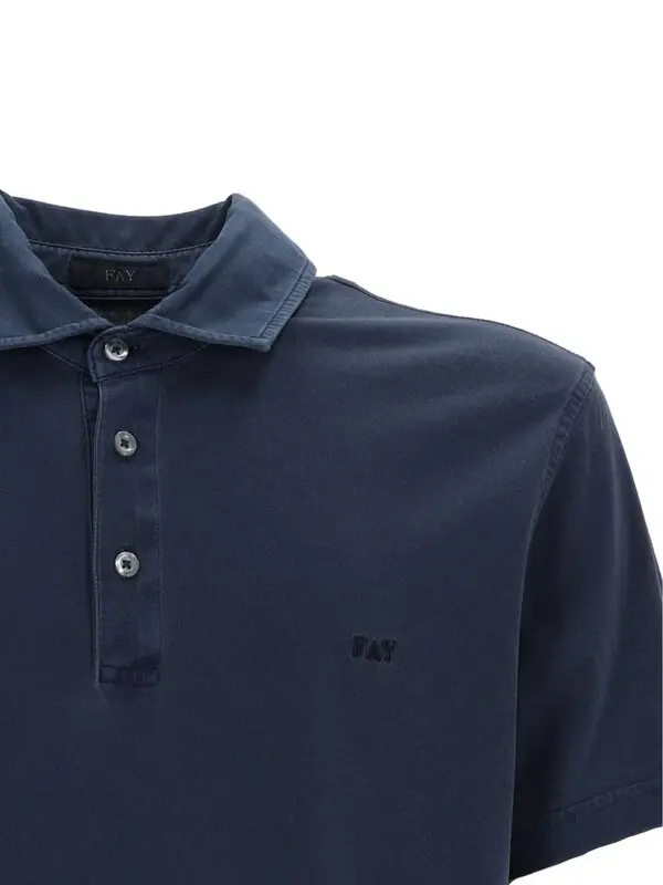 FAY Polo Jersey Frosted Embroidery