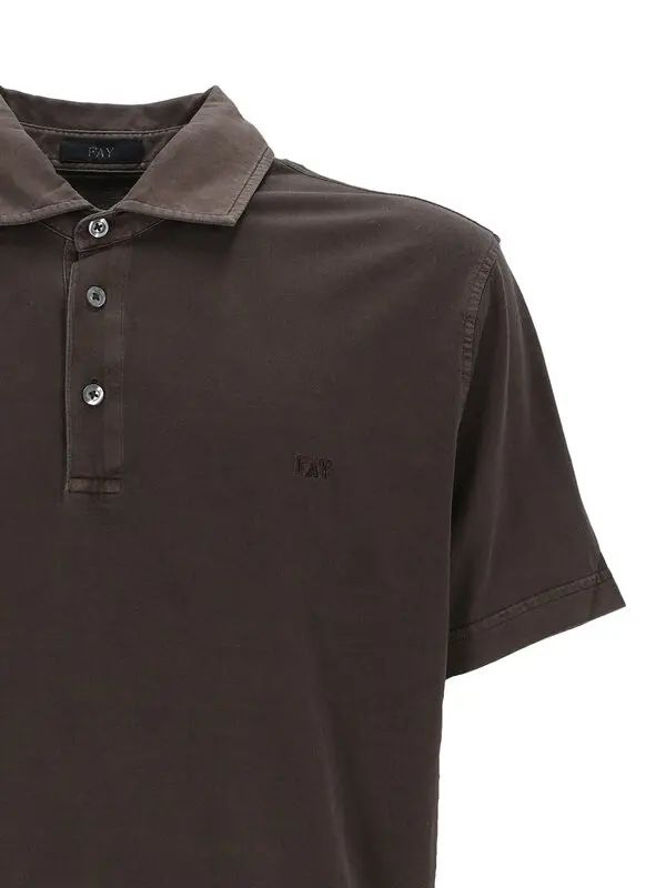 FAY Polo Jersey Frosted Embroidery