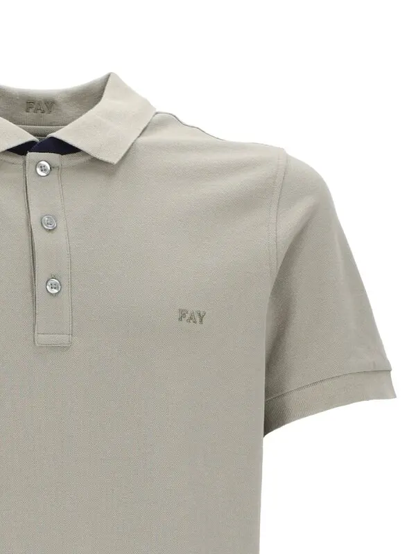 FAY Polo Db Collar Piquet Str. Bicolor