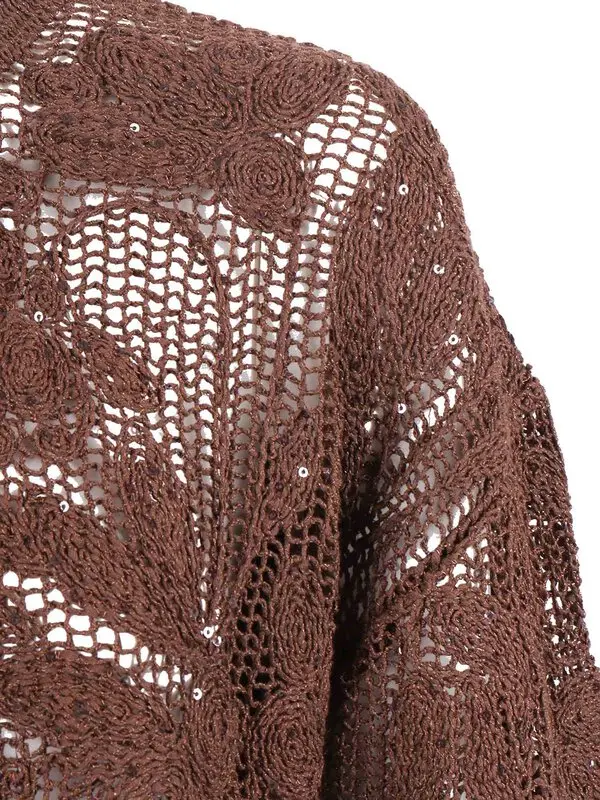 KANGRA Embroidered Sequined Cardigan