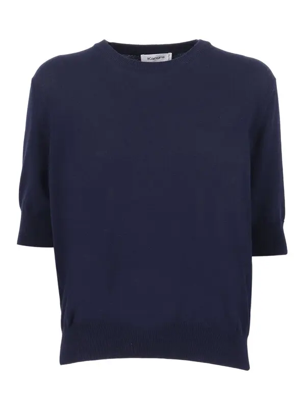 KANGRA Crewneck Short Sleeve Knit Top