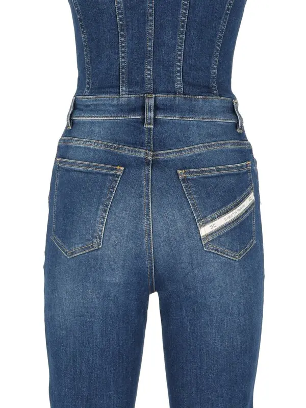 Elisabetta Franchi Sleeveless Denim Jumpsuit