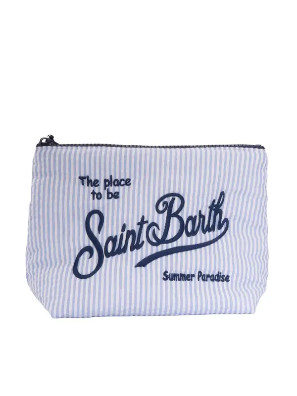 MC2 SAINT BARTH Seersucker Striped Pouch