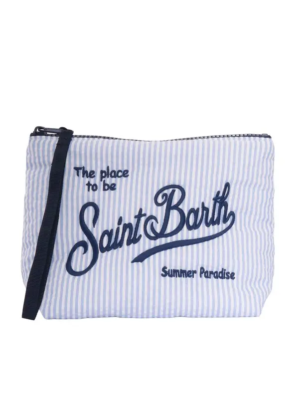 MC2 SAINT BARTH Seersucker Striped Pouch