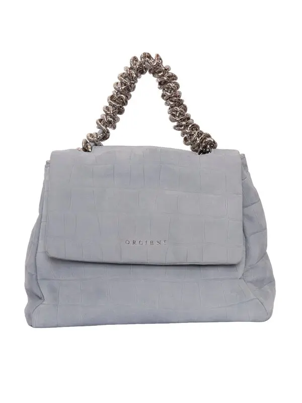 CLAUDIO ORCIANI Croc Effect Handbag With Chain Detail