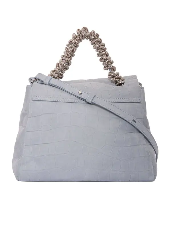 CLAUDIO ORCIANI Croc Effect Handbag With Chain Detail