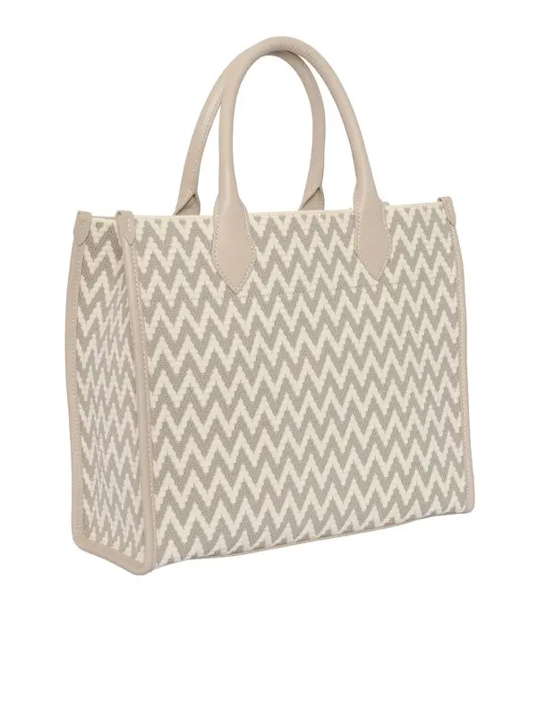 LANVIN Shopper Bag In Cotton And Leather - Other