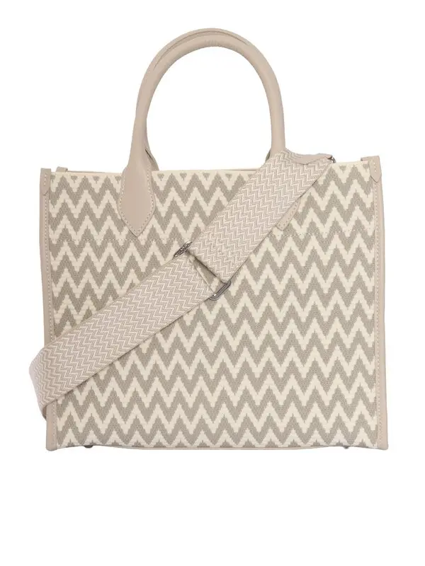 LANVIN Shopper Bag In Cotton And Leather
