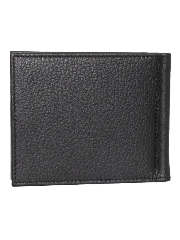 CLAUDIO ORCIANI Leather Wallet With Silver Finish Logo Detail