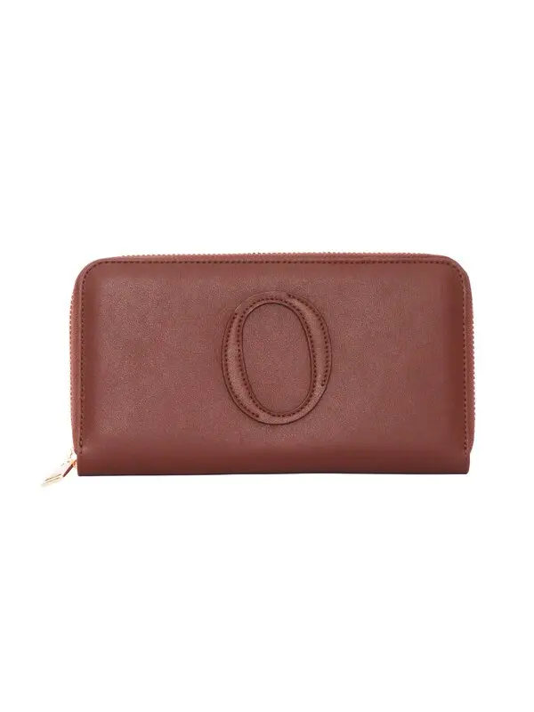CLAUDIO ORCIANI Leather Zip Around Wallet - Red