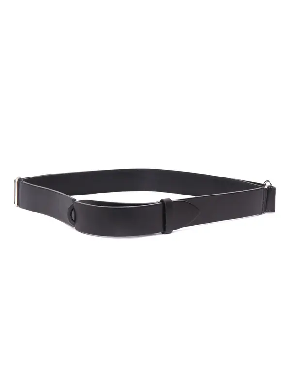CLAUDIO ORCIANI Black Leather Belt