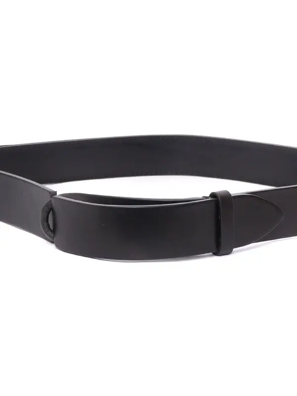 CLAUDIO ORCIANI Black Leather Belt