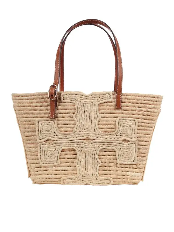 Tory Burch Ella Structured Straw Small Tote - Other
