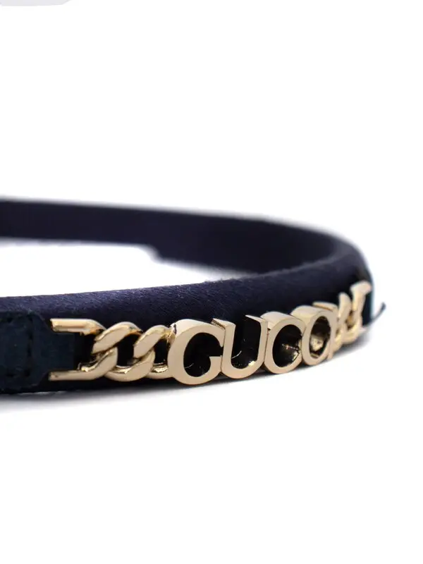 Gucci Lucy" Headband In Satin And Suede