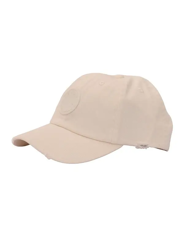 GOLDEN GOOSE Journey Baseball Cap Cotton Twill / Mascotte Patch / Gg Embroidery - White