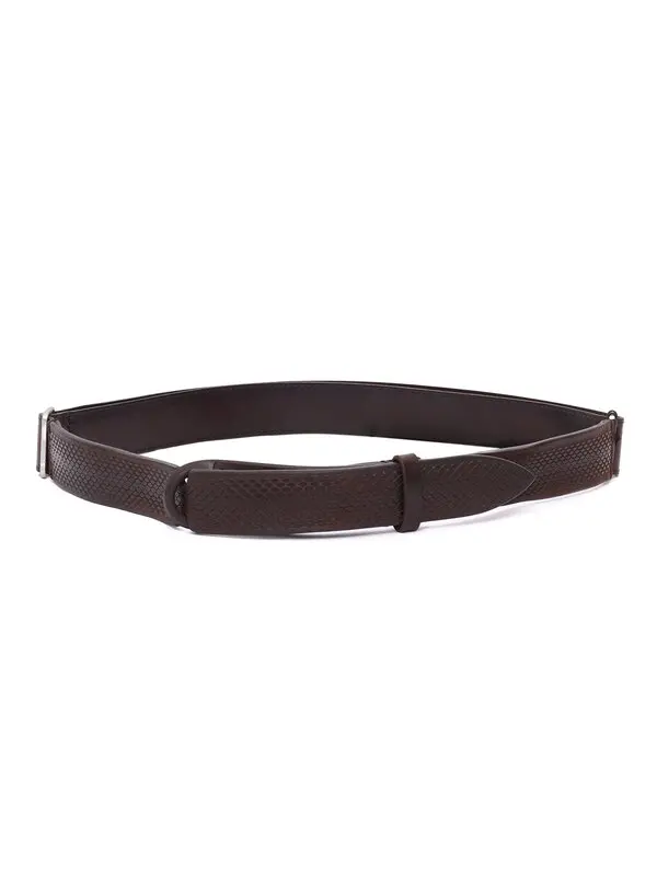 CLAUDIO ORCIANI Textured Leather Belt
