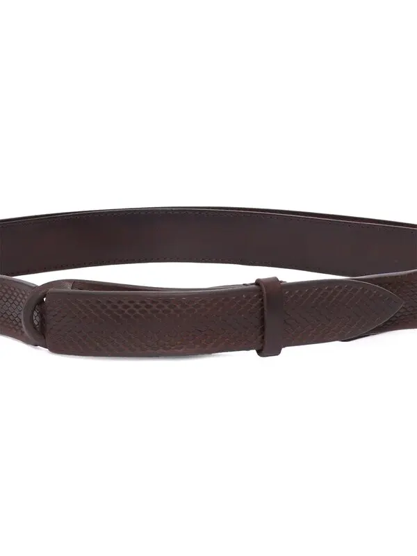 CLAUDIO ORCIANI Textured Leather Belt