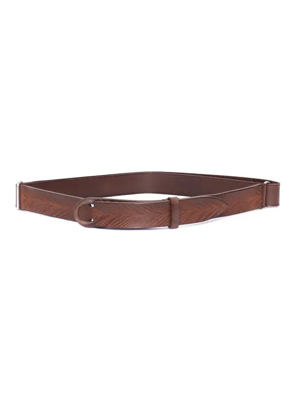 CLAUDIO ORCIANI Embossed Leather Belt