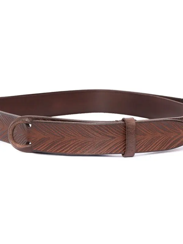 CLAUDIO ORCIANI Embossed Leather Belt