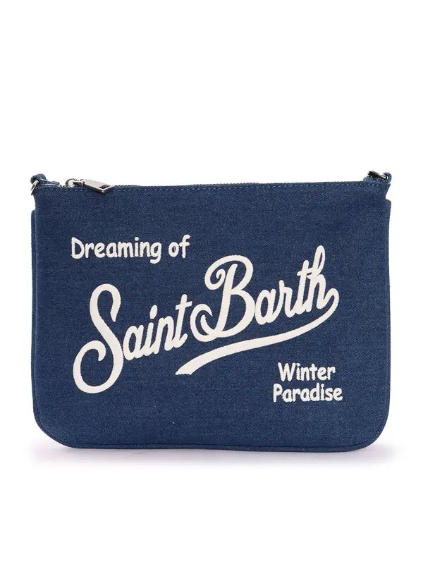 MC2 SAINT BARTH Embroidered Denim Pouch