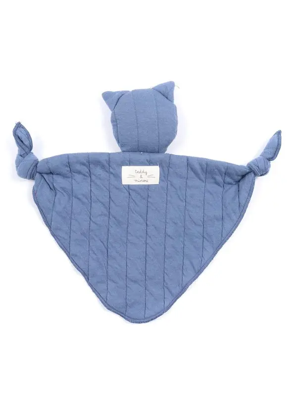 TEDDY & MINOU Blue Quilted Cat Comforter - Blu